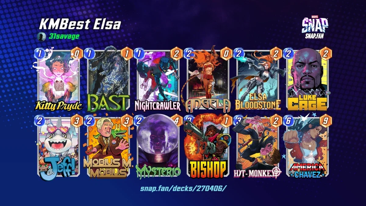KMBest Elsa by 31savage - Marvel Snap Decks - snap.fan