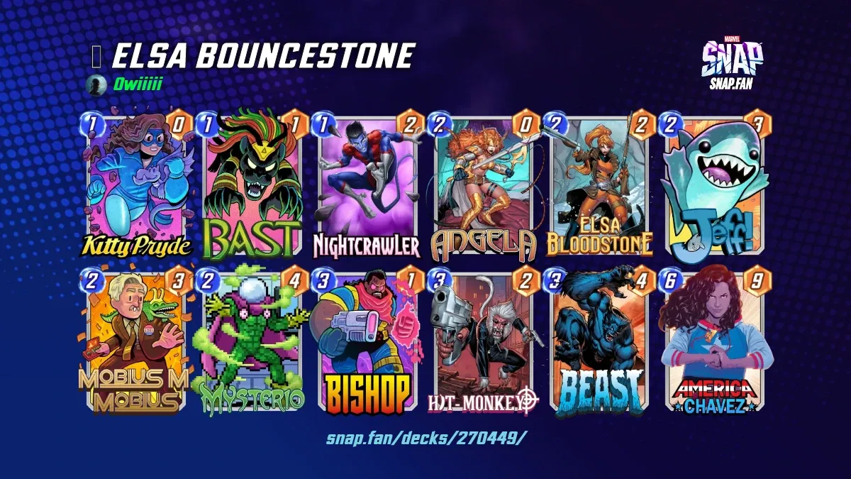 🍆 ELSA BOUNCESTONE by Owiiiii - Marvel Snap Decks - snap.fan