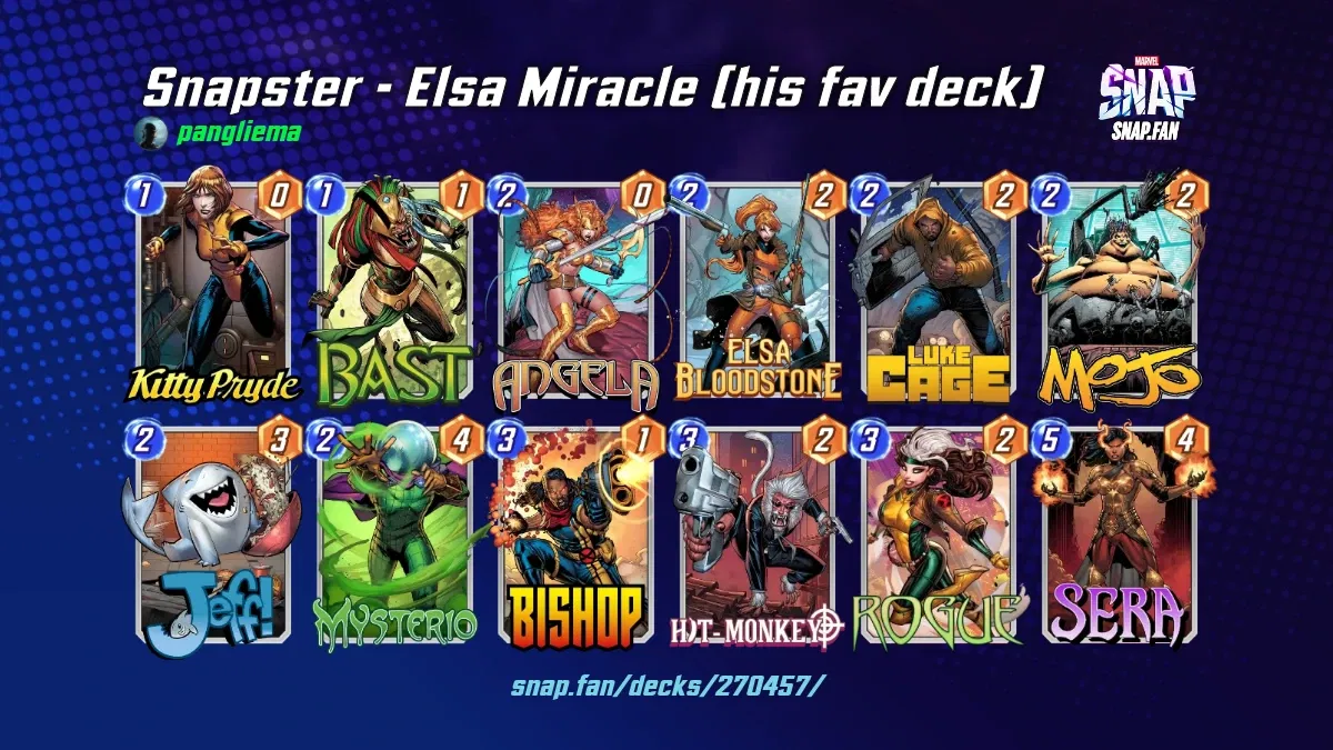 Snapster - Elsa Miracle (his fav deck) by pangliema - Marvel Snap Decks ...