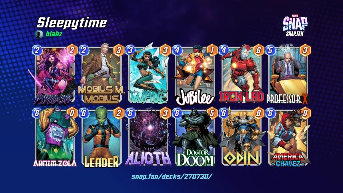 Sleepytime by blahz - Marvel Snap Decks - snap.fan
