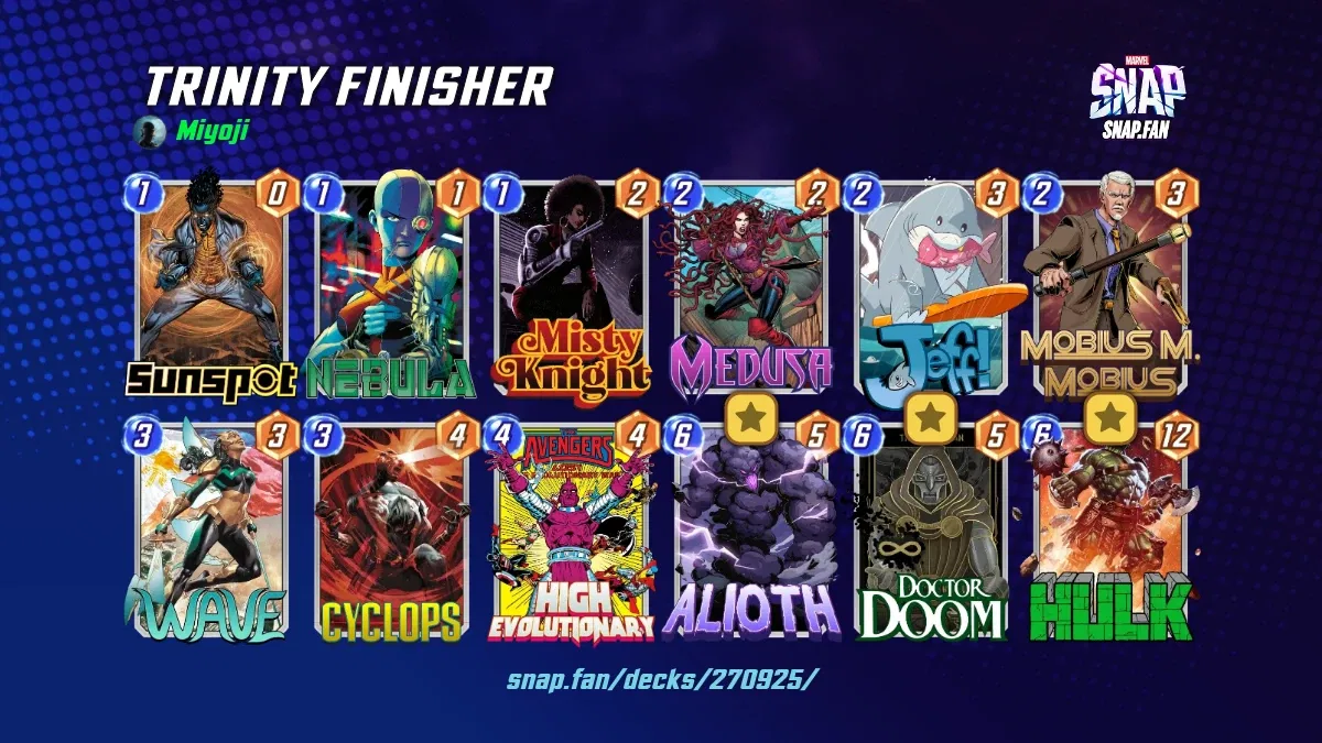 TRINITY FINISHER by Miyoji - Marvel Snap Decks - snap.fan