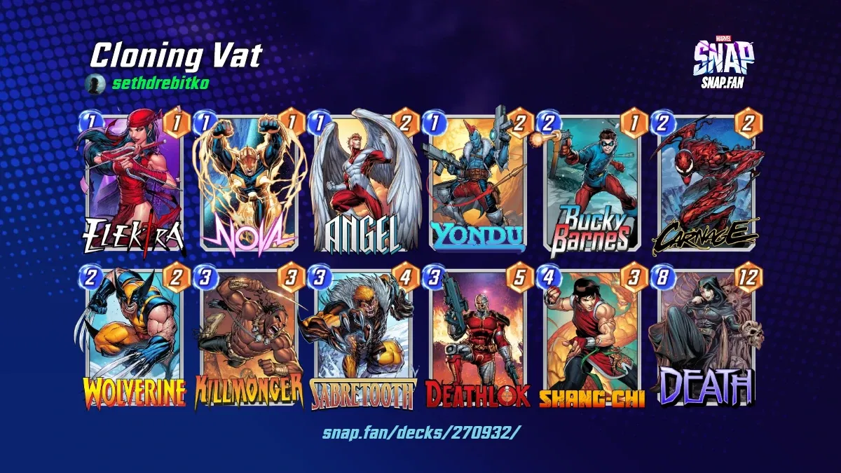 Cloning Vat by sethdrebitko - Marvel Snap Decks - snap.fan