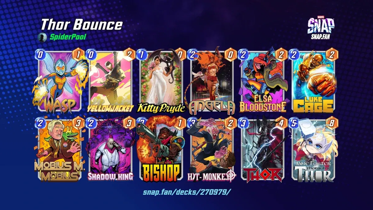 Thor Bounce by SpiderPool - Marvel Snap Decks - snap.fan