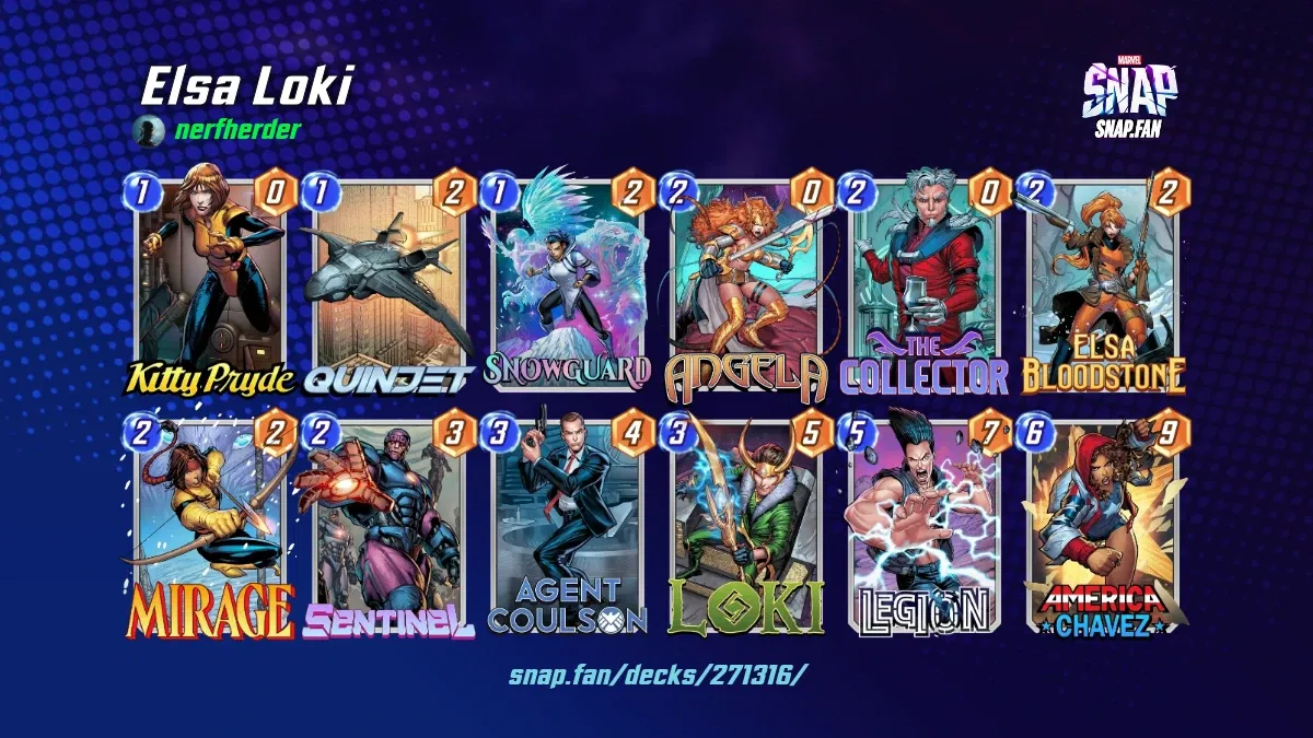 Elsa Loki by nerfherder - Marvel Snap Decks - snap.fan