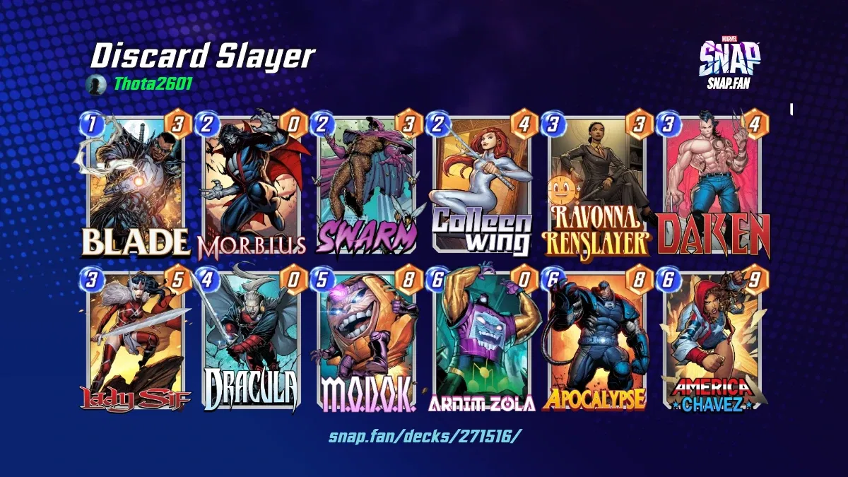 Discard Slayer by Thota2601 - Marvel Snap Decks - snap.fan