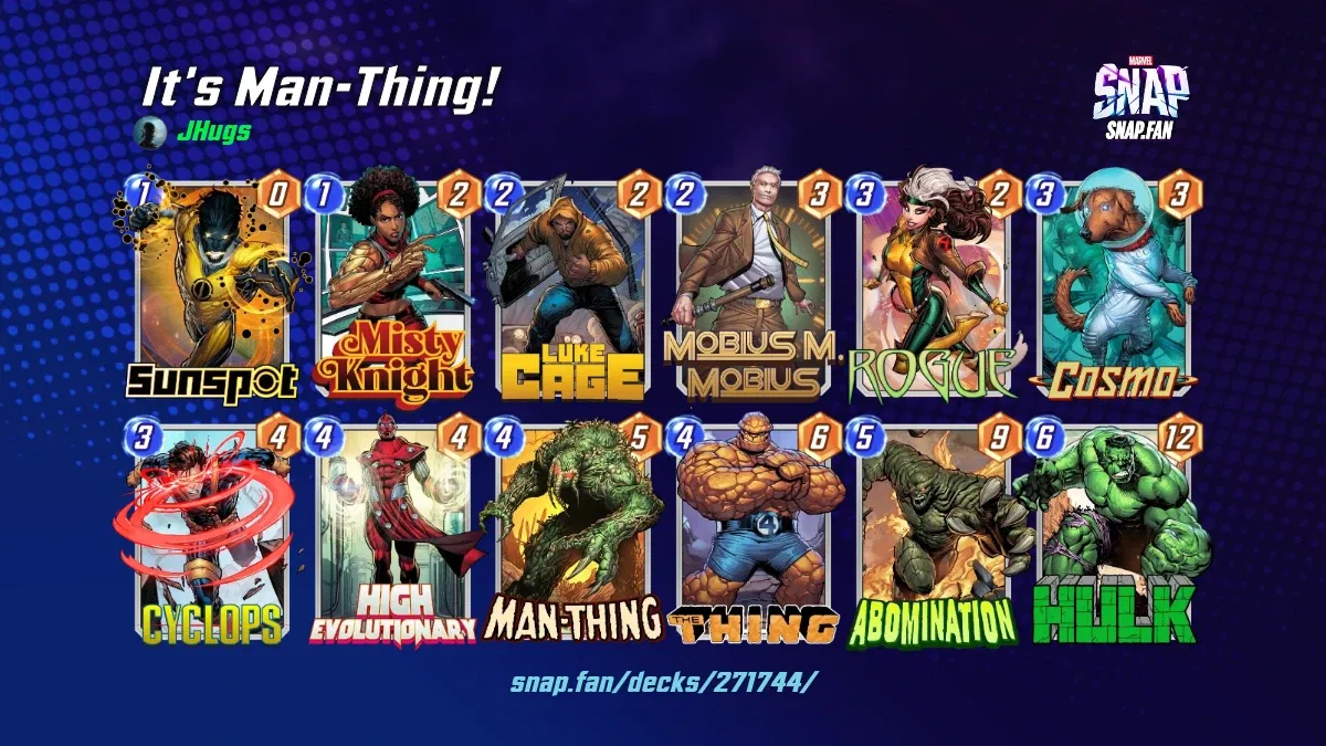 It's Man-Thing! by JHugs - Marvel Snap Decks - snap.fan