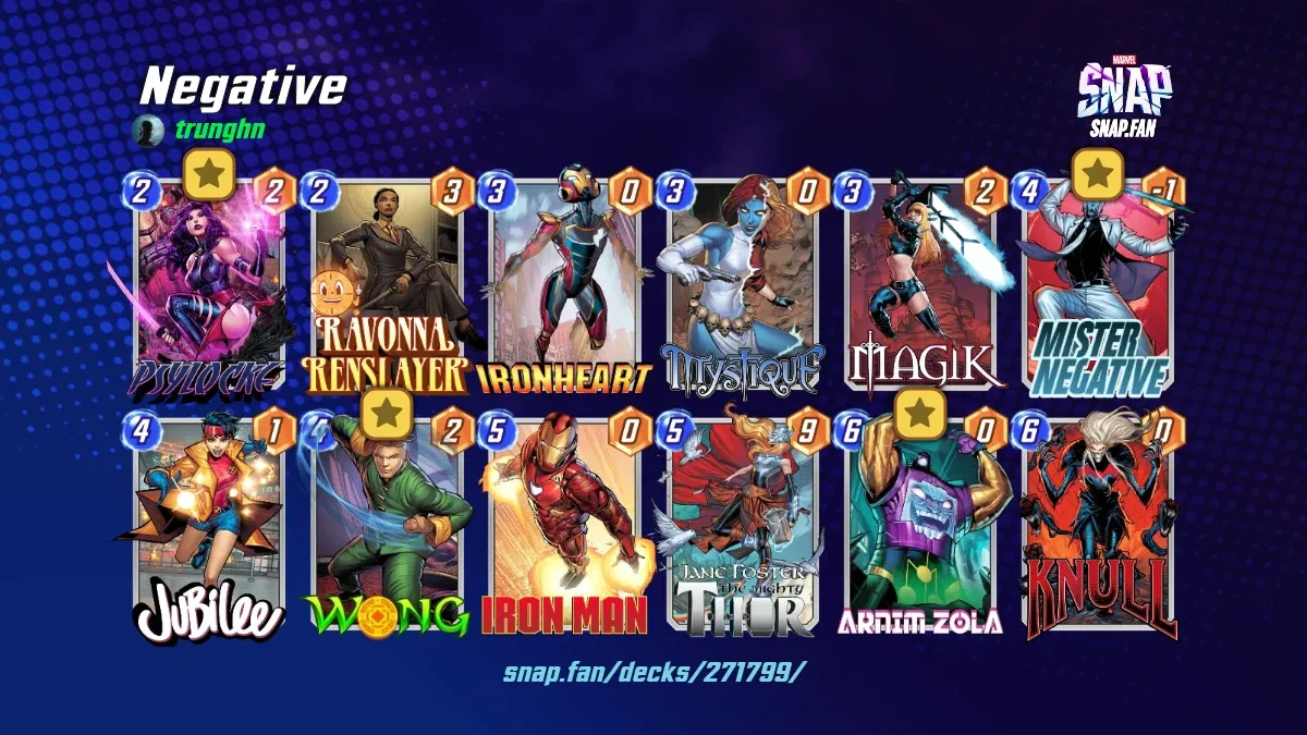 Negative by trunghn - Marvel Snap Decks - snap.fan