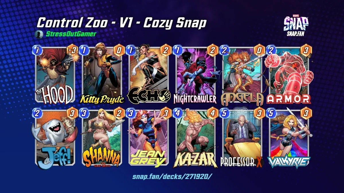 Control Zoo - V1 - Cozy Snap by StressOutGamer - Marvel Snap Decks - snap.fan