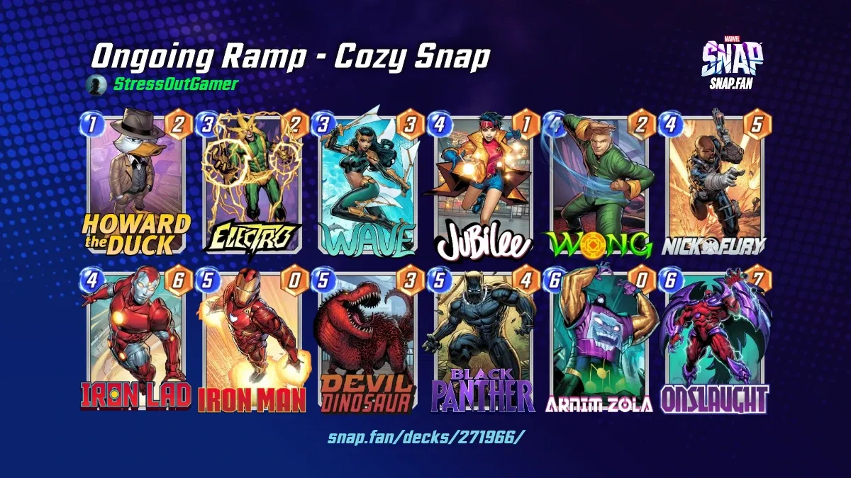 Ongoing Ramp - Cozy Snap by StressOutGamer - Marvel Snap Decks - snap.fan