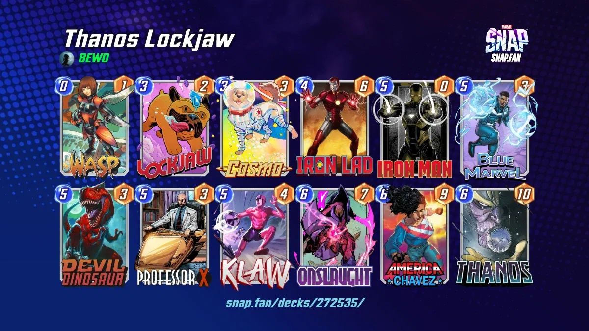 Thanos Lockjaw by BEWD - Marvel Snap Decks - snap.fan