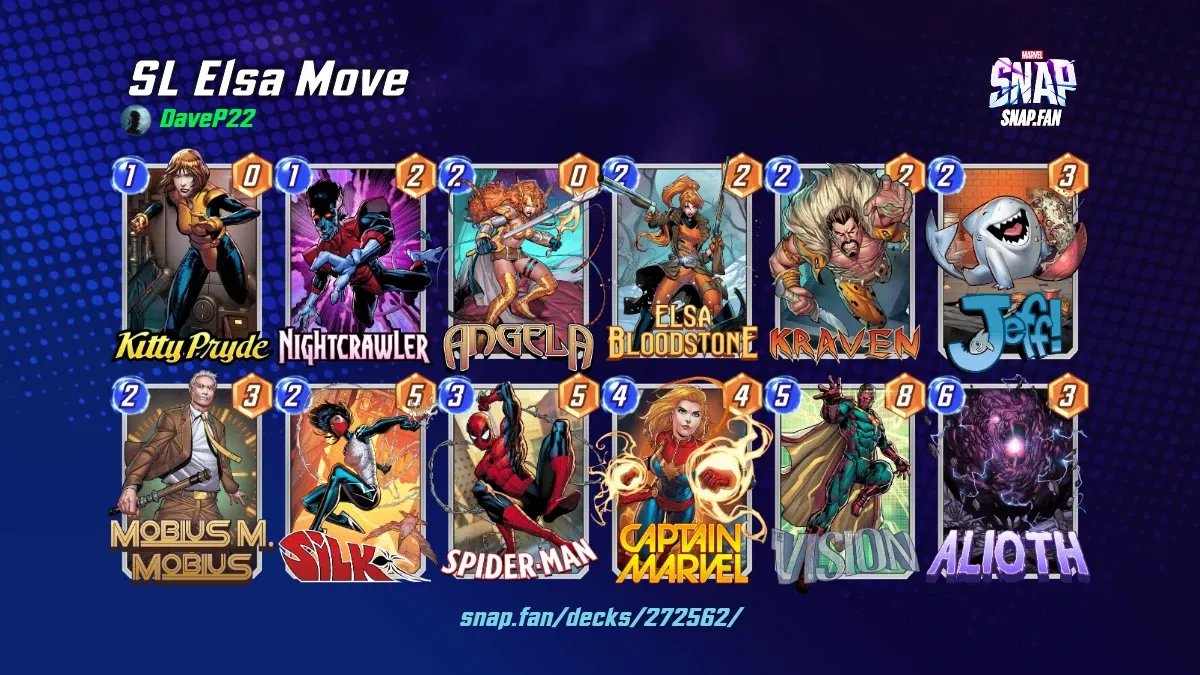 SL Elsa Move by DaveP22 - Marvel Snap Decks - snap.fan