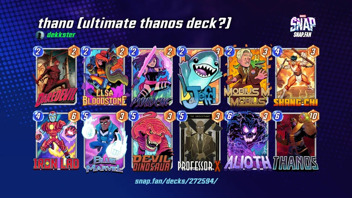 thano (ultimate thanos deck?) by dekkster - Marvel Snap Decks - snap.fan