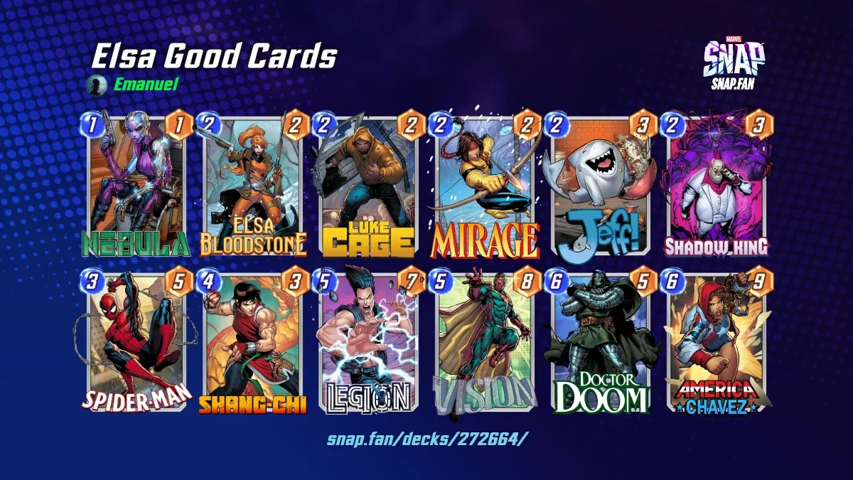 Elsa Good Cards by Emanuel - Marvel Snap Decks - snap.fan