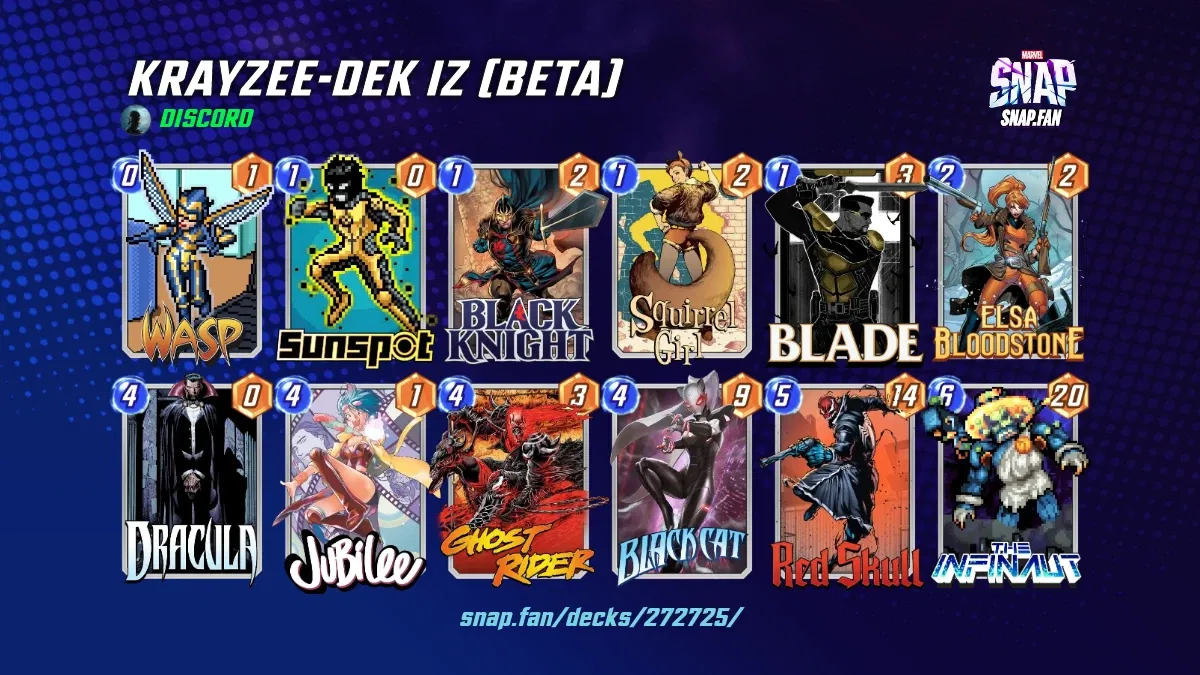 KRAYZEE-DEK IZ (BETA) by DISC0RD - Marvel Snap Decks - snap.fan
