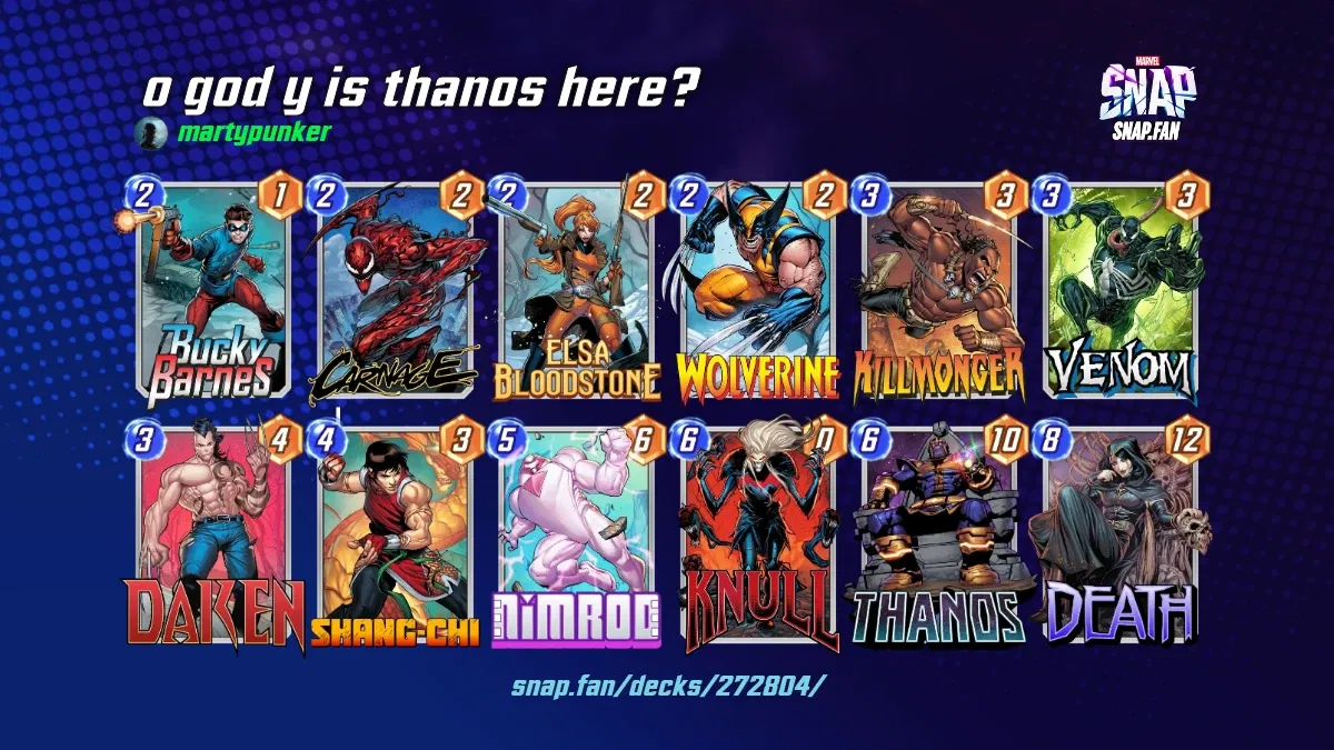 o god y is thanos here? by martypunker - Marvel Snap Decks - snap.fan