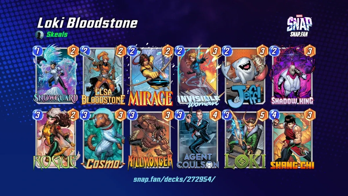 Loki Bloodstone by Skeals - Marvel Snap Decks - snap.fan