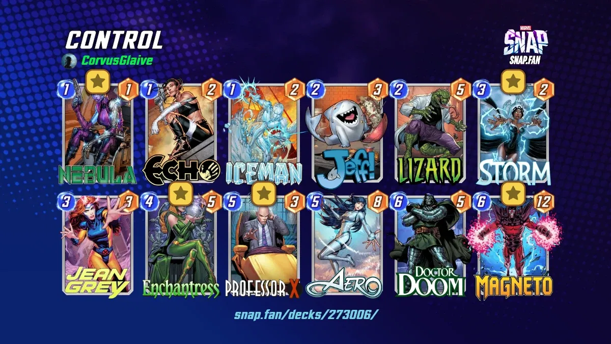 CONTROL by CorvusGlaive - Marvel Snap Decks - snap.fan