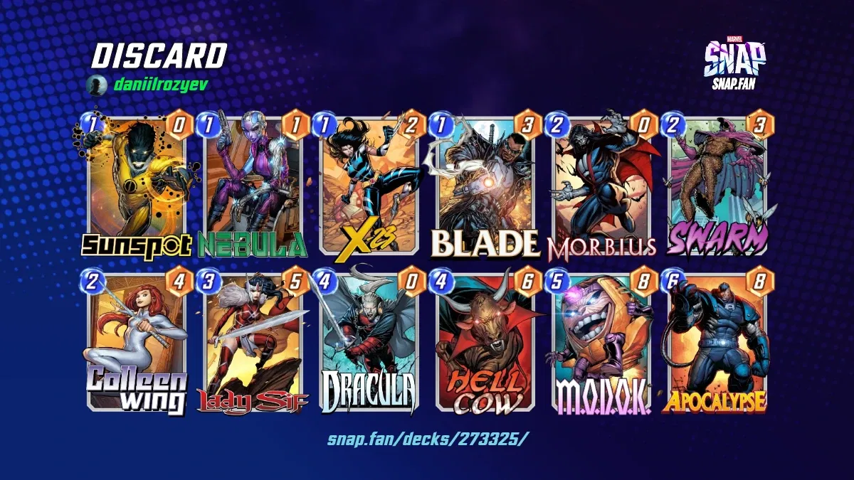 DISCARD by daniilrozyev - Marvel Snap Decks - snap.fan