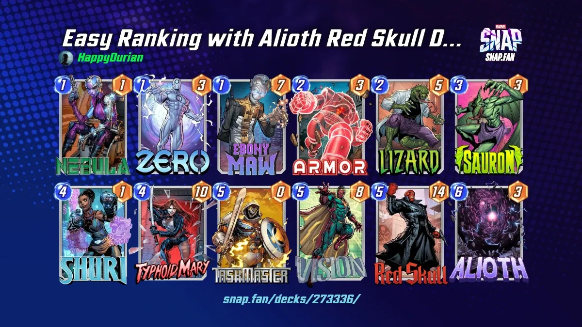 Easy Ranking with Alioth Red Skull Deck! by HappyDurian - Marvel Snap ...