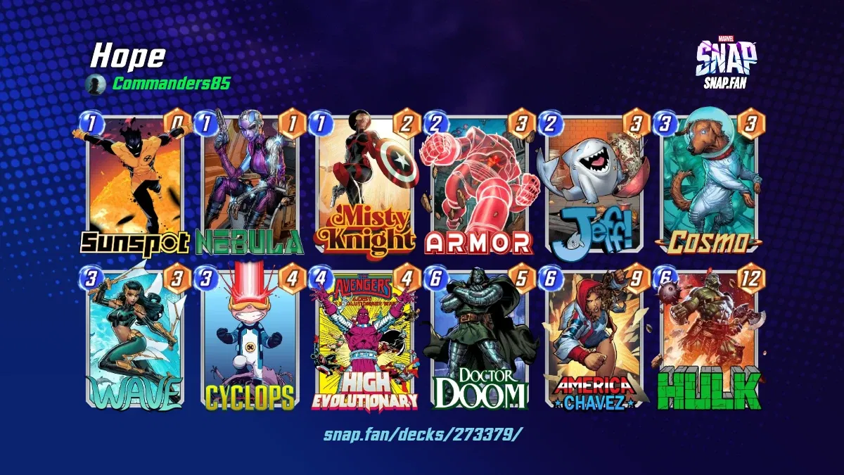 Hope by Commanders85 - Marvel Snap Decks - snap.fan