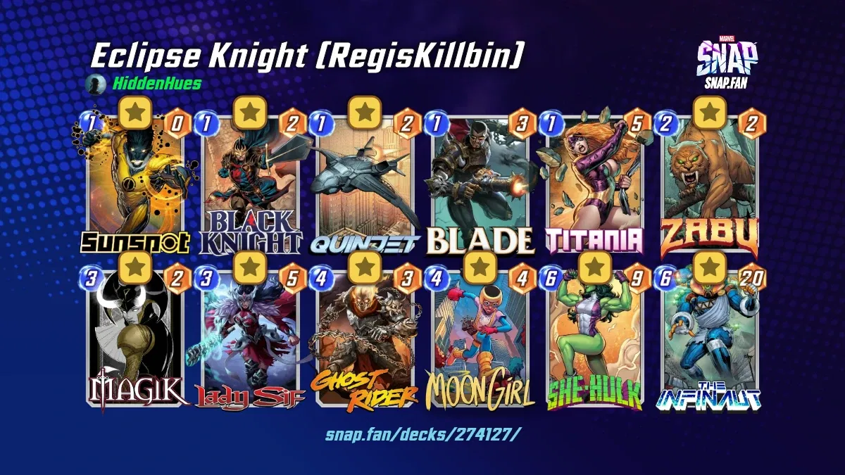 Eclipse Knight (RegisKillbin) by HiddenHues - Marvel Snap Decks - snap.fan
