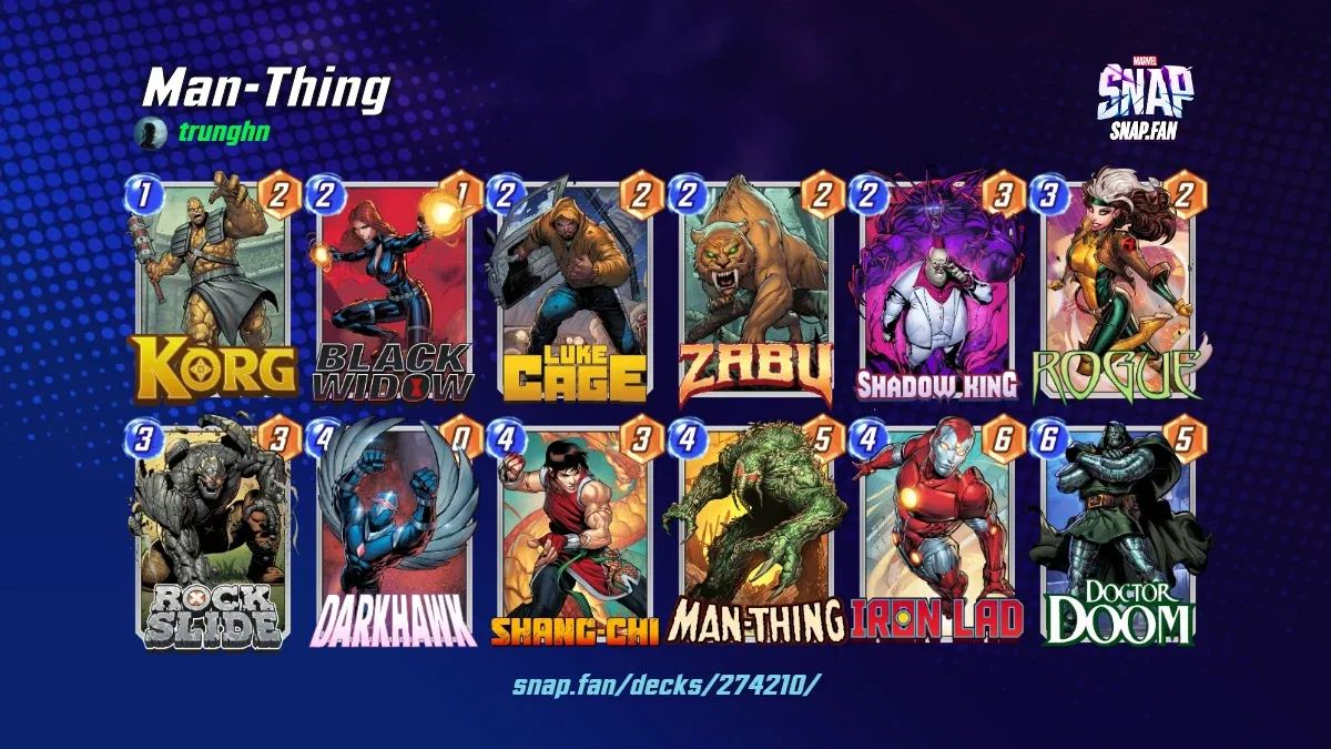 Man-Thing by trunghn - Marvel Snap Decks - snap.fan