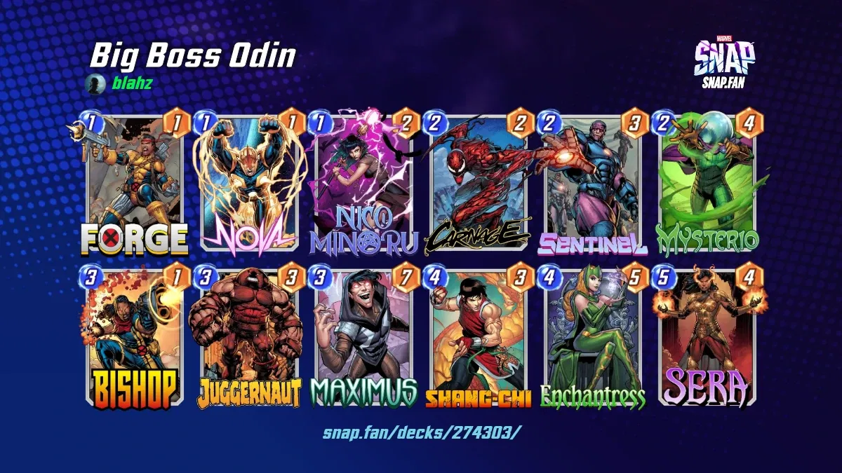Big Boss Odin by blahz - Marvel Snap Decks - snap.fan