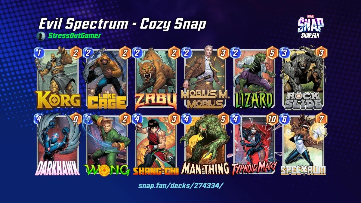 Evil Spectrum - Cozy Snap by StressOutGamer - Marvel Snap Decks - snap.fan