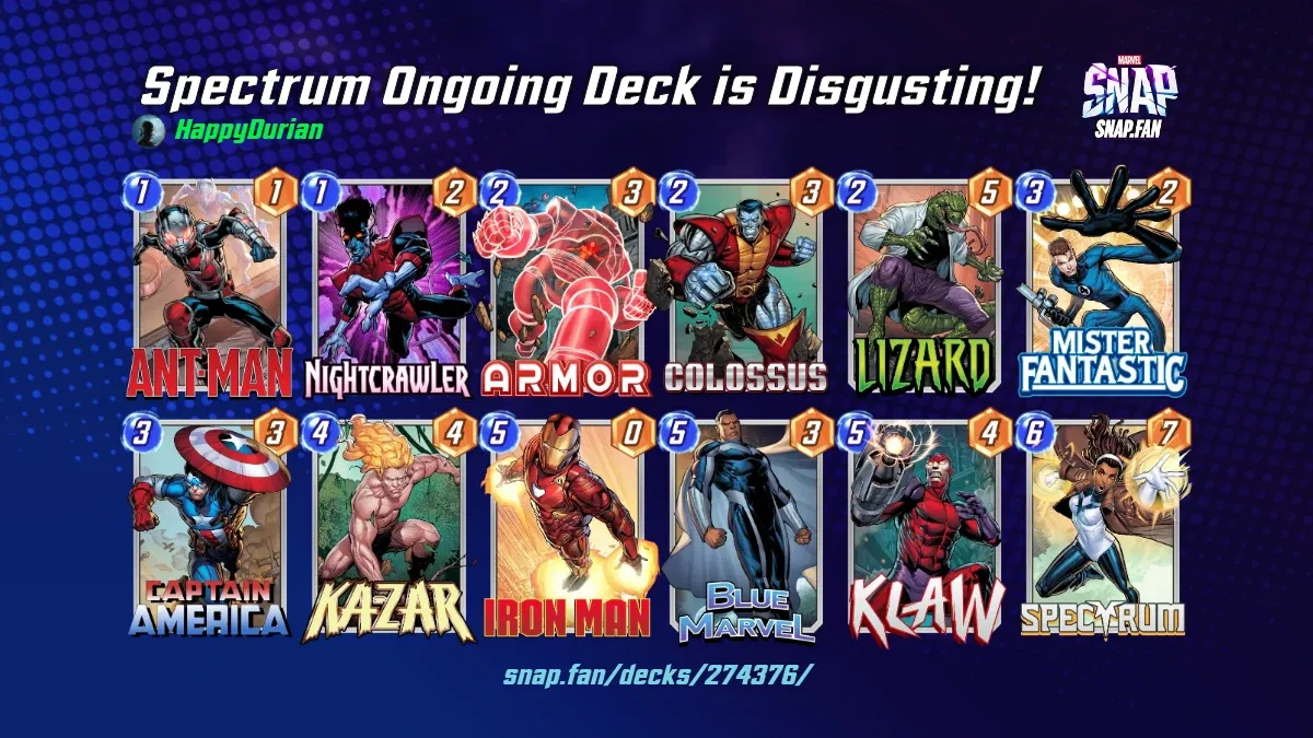 Spectrum Ongoing Deck is Disgusting! by HappyDurian - Marvel Snap Decks ...