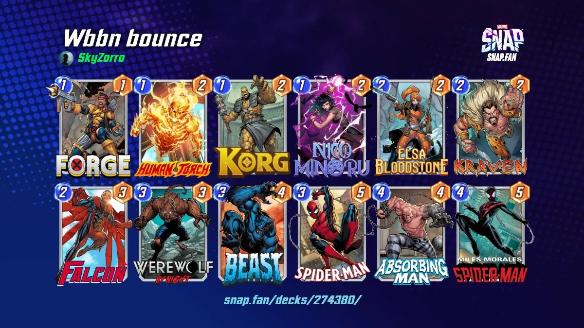 Wbbn bounce by SkyZorro - Marvel Snap Decks - snap.fan