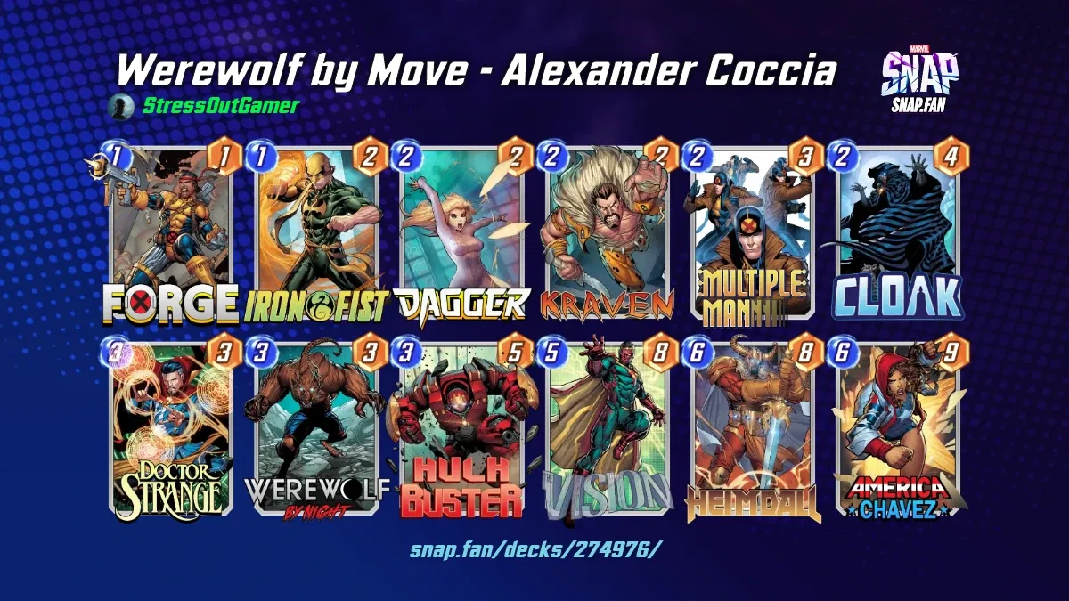 Werewolf by Move - Alexander Coccia by StressOutGamer - Marvel Snap ...