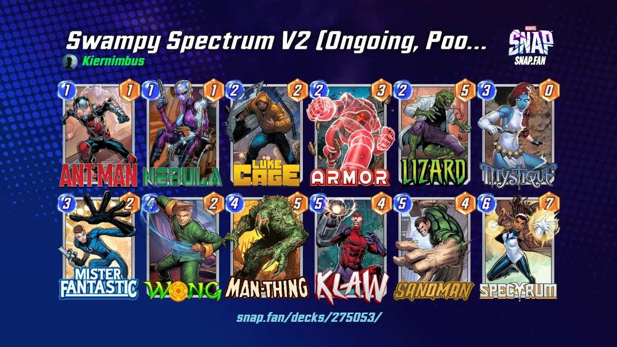Swampy Spectrum V2 (Ongoing, Pool 5) by Kiernimbus - Marvel Snap Decks ...