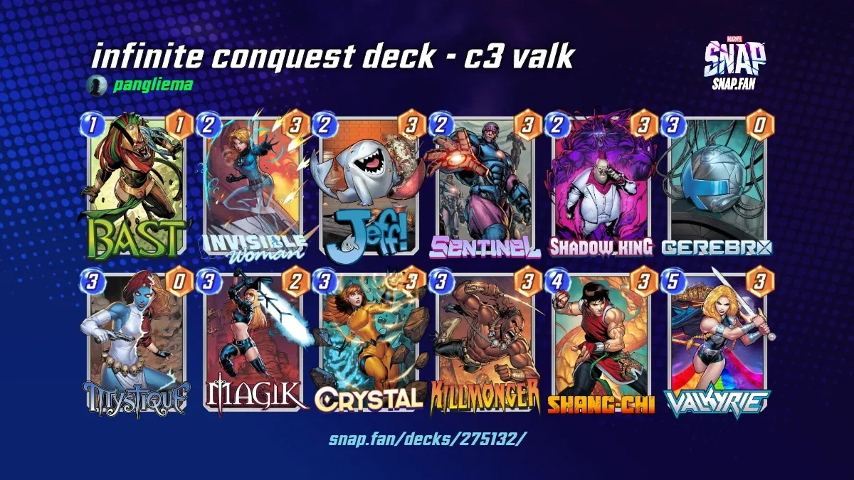 infinite conquest deck - c3 valk by pangliema - Marvel Snap Decks ...