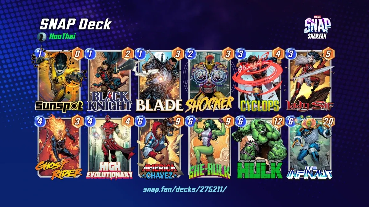 SNAP Deck by HuuThai - Marvel Snap Decks - snap.fan
