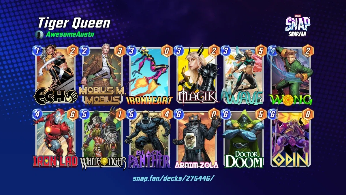 Tiger Queen by AwesomeAustn - Marvel Snap Decks - snap.fan