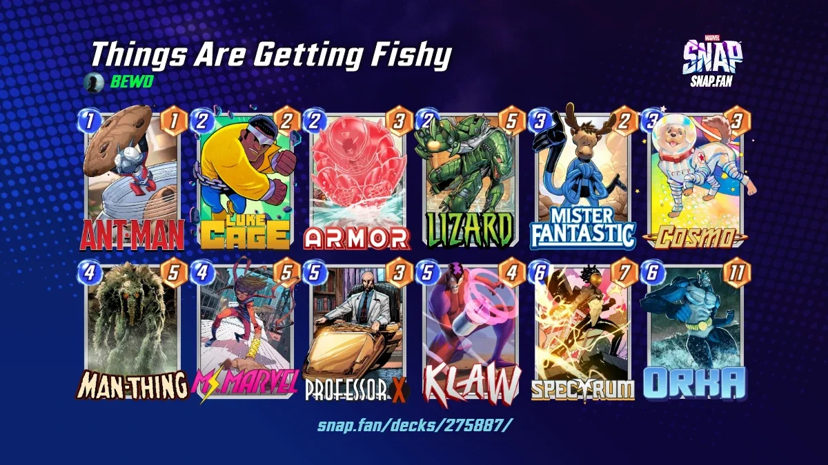 Things Are Getting Fishy by BEWD - Marvel Snap Decks - snap.fan