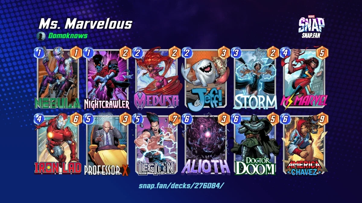 Ms. Marvelous by Domoknows - Marvel Snap Decks - snap.fan