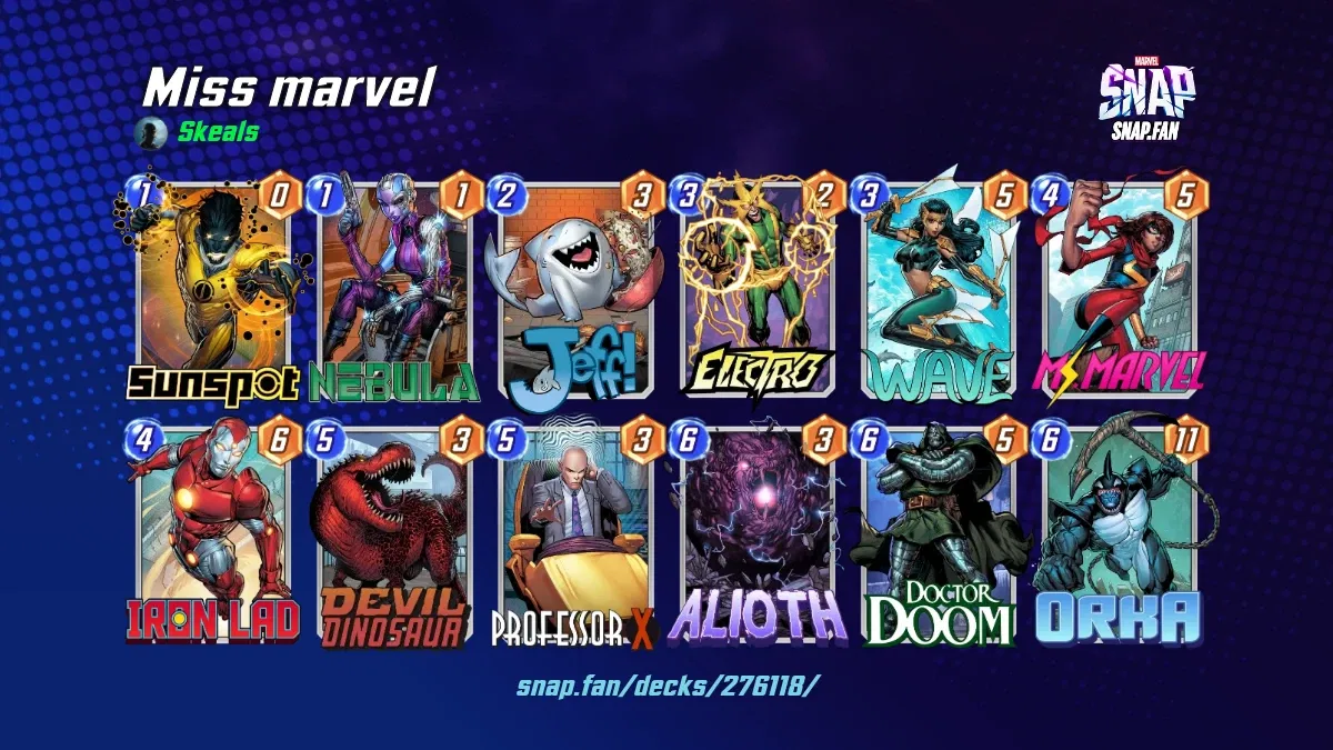 Miss marvel by Skeals - Marvel Snap Decks - snap.fan