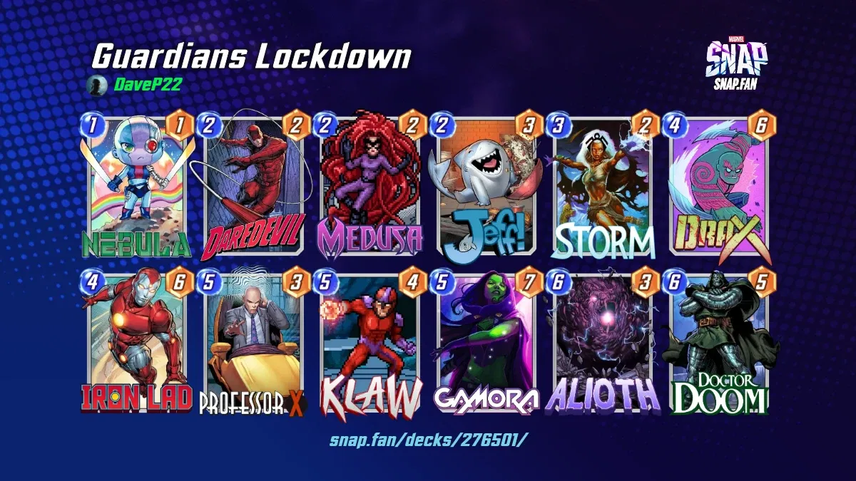 Guardians Lockdown by DaveP22 - Marvel Snap Decks - snap.fan