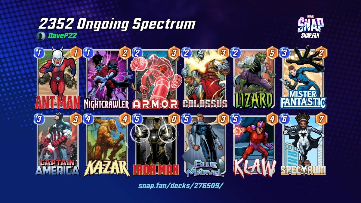 2352 Ongoing Spectrum by DaveP22 - Marvel Snap Decks - snap.fan