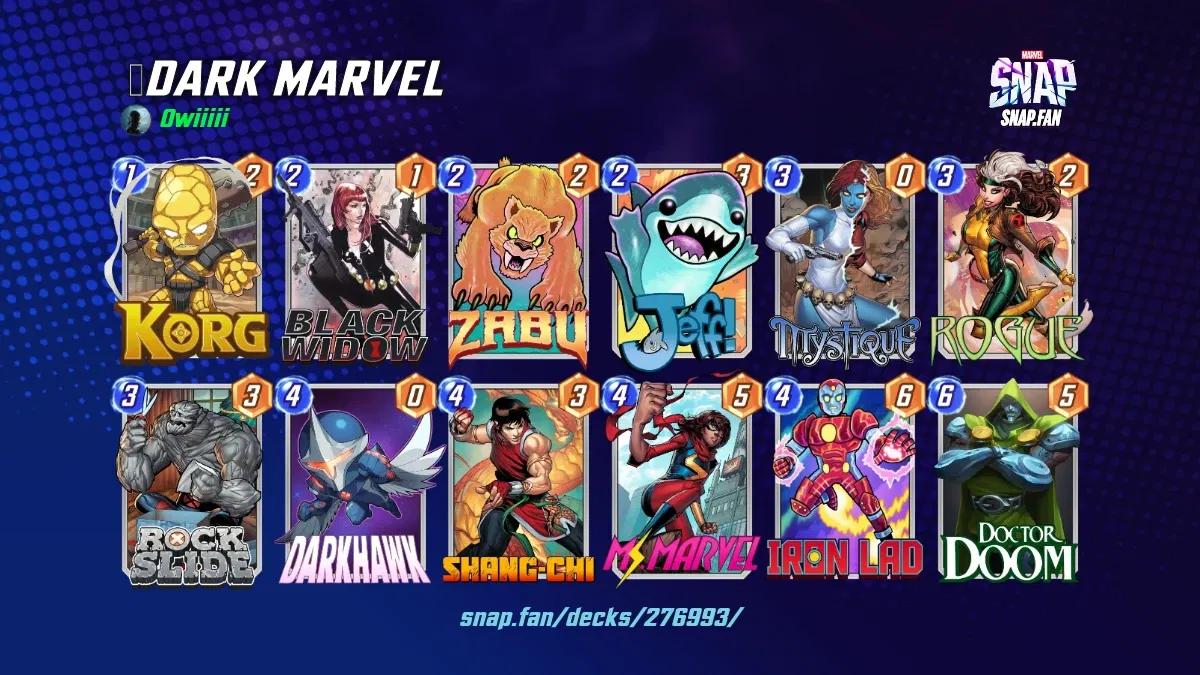 🍆DARK MARVEL by Owiiiii - Marvel Snap Decks - snap.fan
