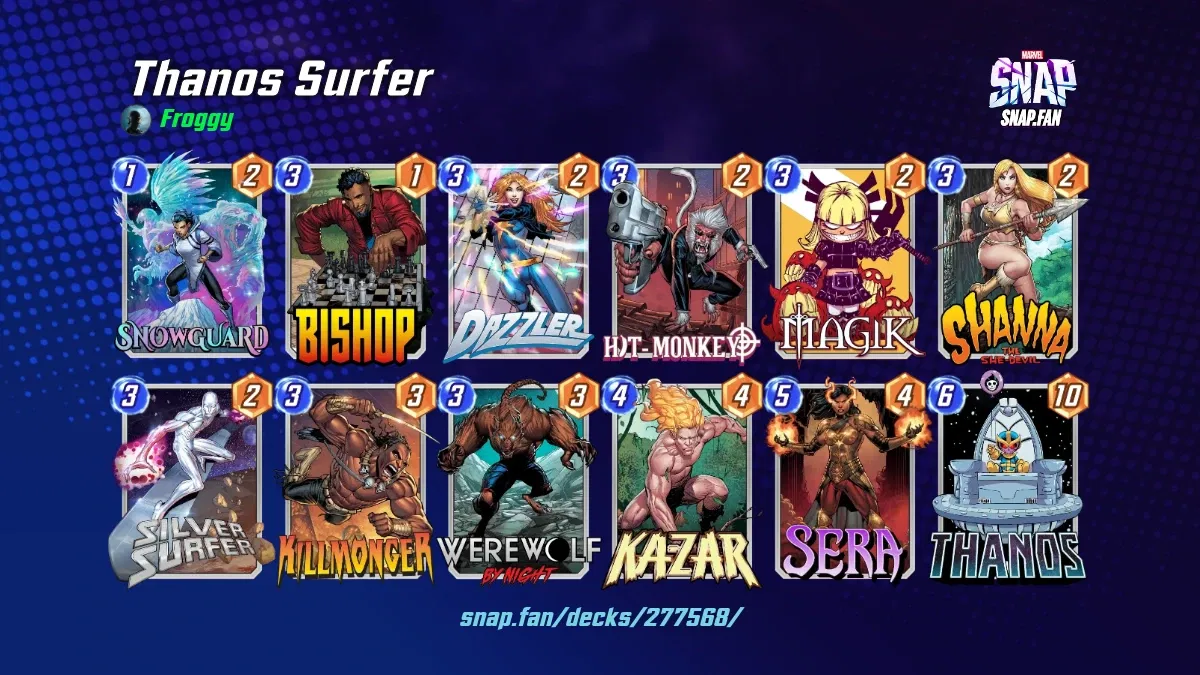 Thanos Surfer by Froggy - Marvel Snap Decks - snap.fan