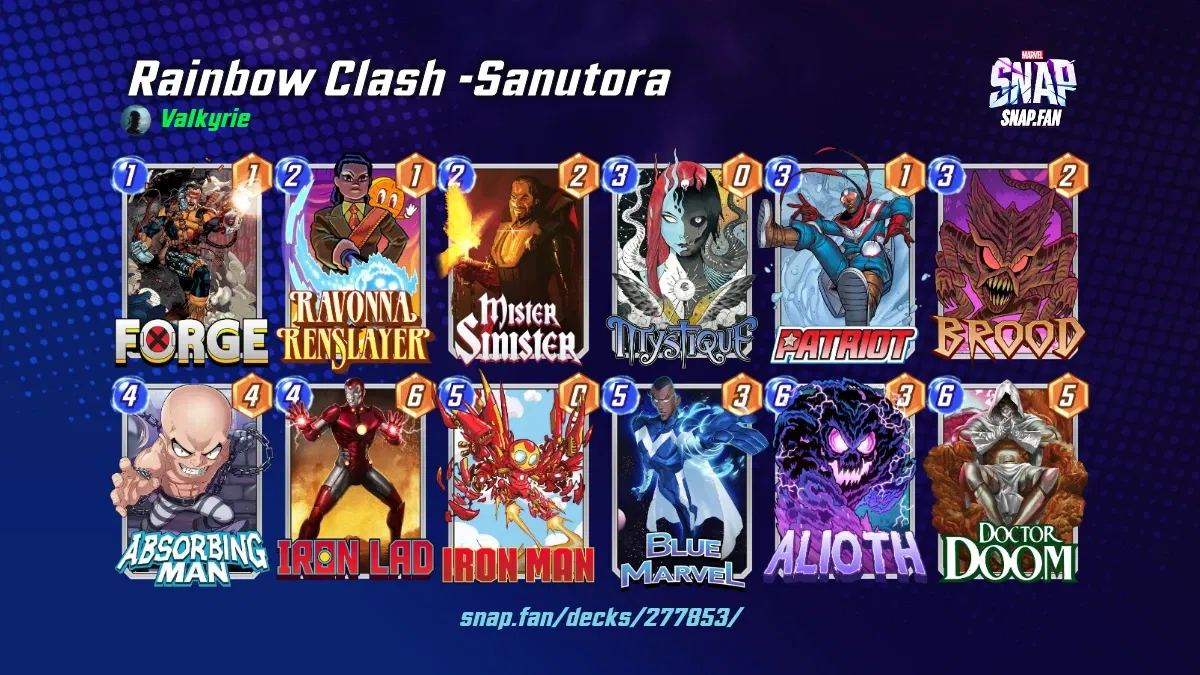 Rainbow Clash -Sanutora by VaIkyrie - Marvel Snap Decks - snap.fan