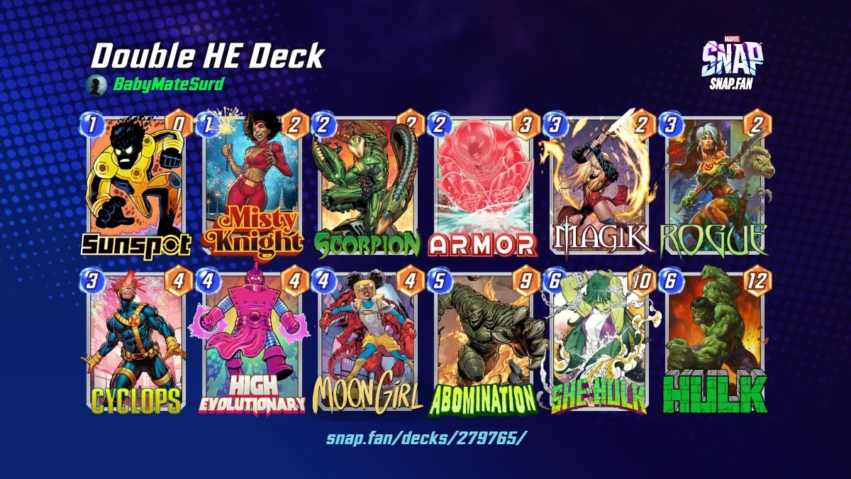 Double HE Deck by BabyMateSurd - Marvel Snap Decks - snap.fan