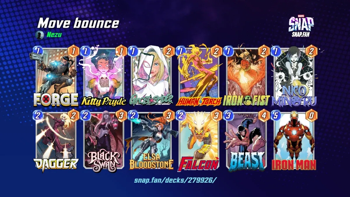 Move bounce by Nezu - Marvel Snap Decks - snap.fan