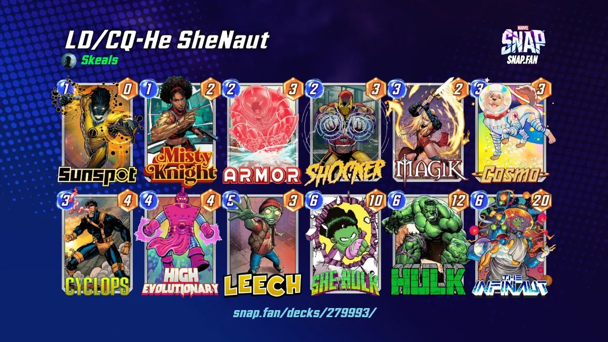 LD/CQ-He SheNaut by Skeals - Marvel Snap Decks - snap.fan