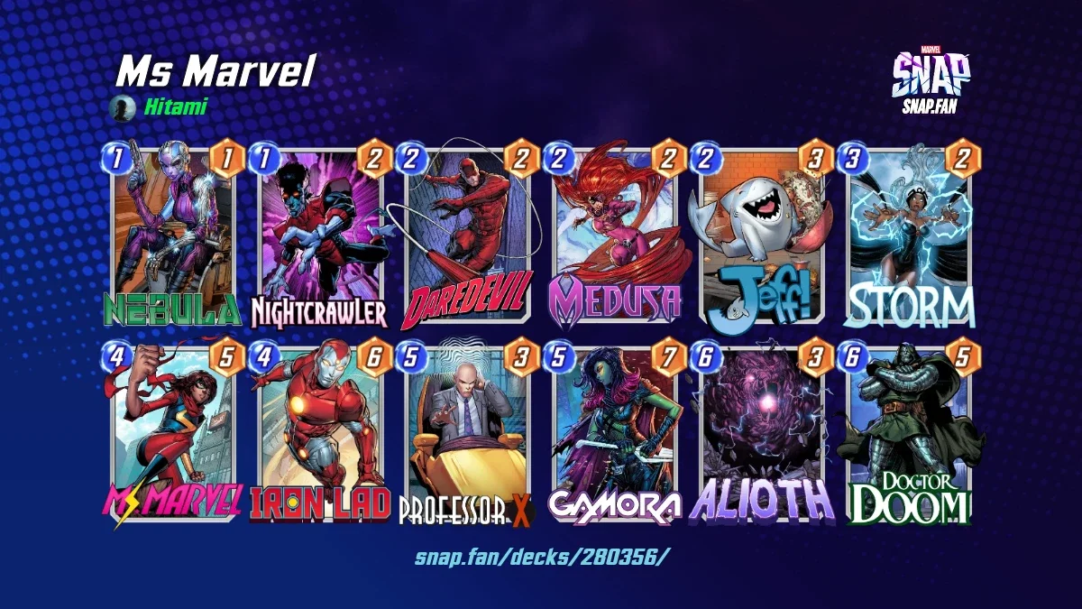 Ms Marvel by Hitami - Marvel Snap Decks - snap.fan