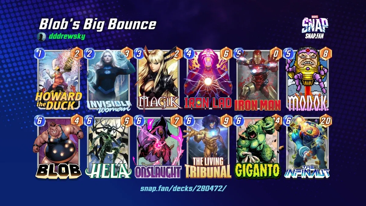 Blob's Big Bounce by dddrewsky - Marvel Snap Decks - snap.fan