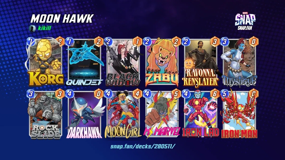 MOON HAWK by kikill - Marvel Snap Decks - snap.fan