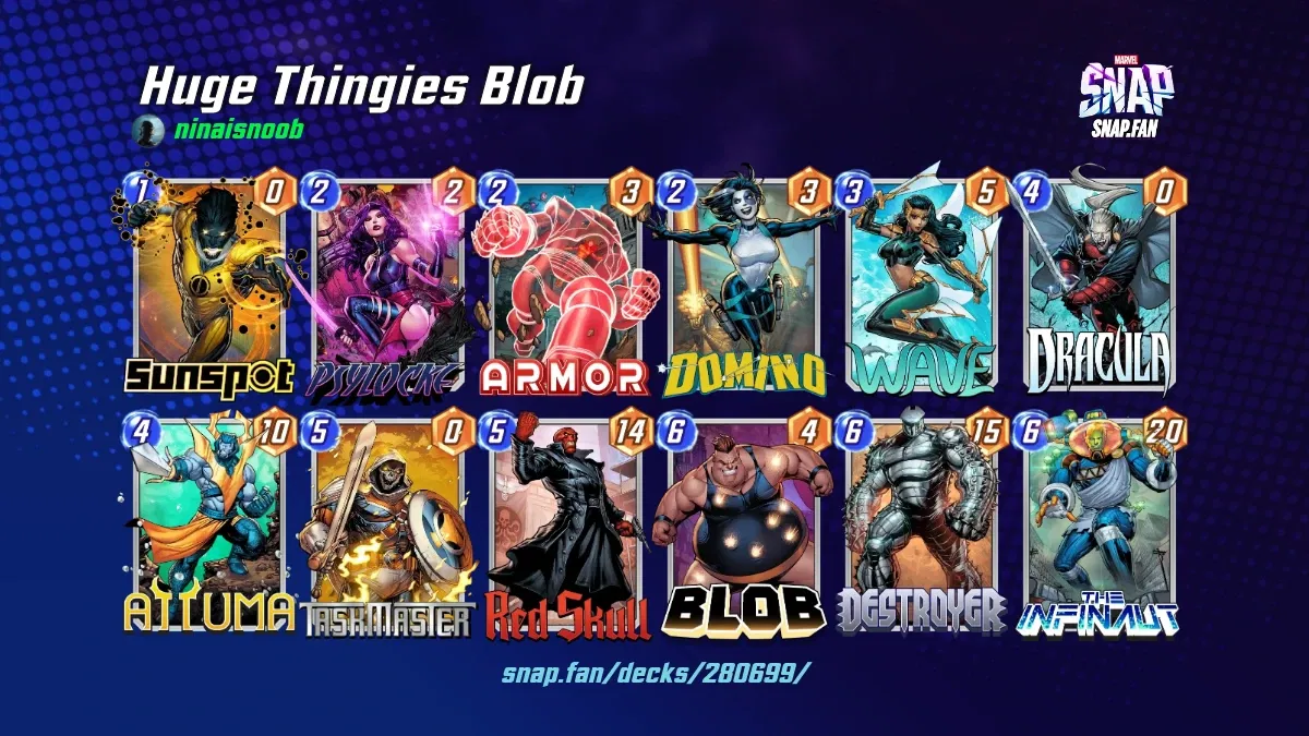 Huge Thingies Blob by ninaisnoob - Marvel Snap Decks - snap.fan
